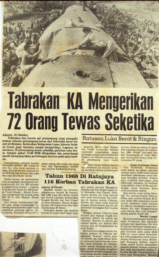 Kembara: Tragedi Bintaro 19 Oktober 1987