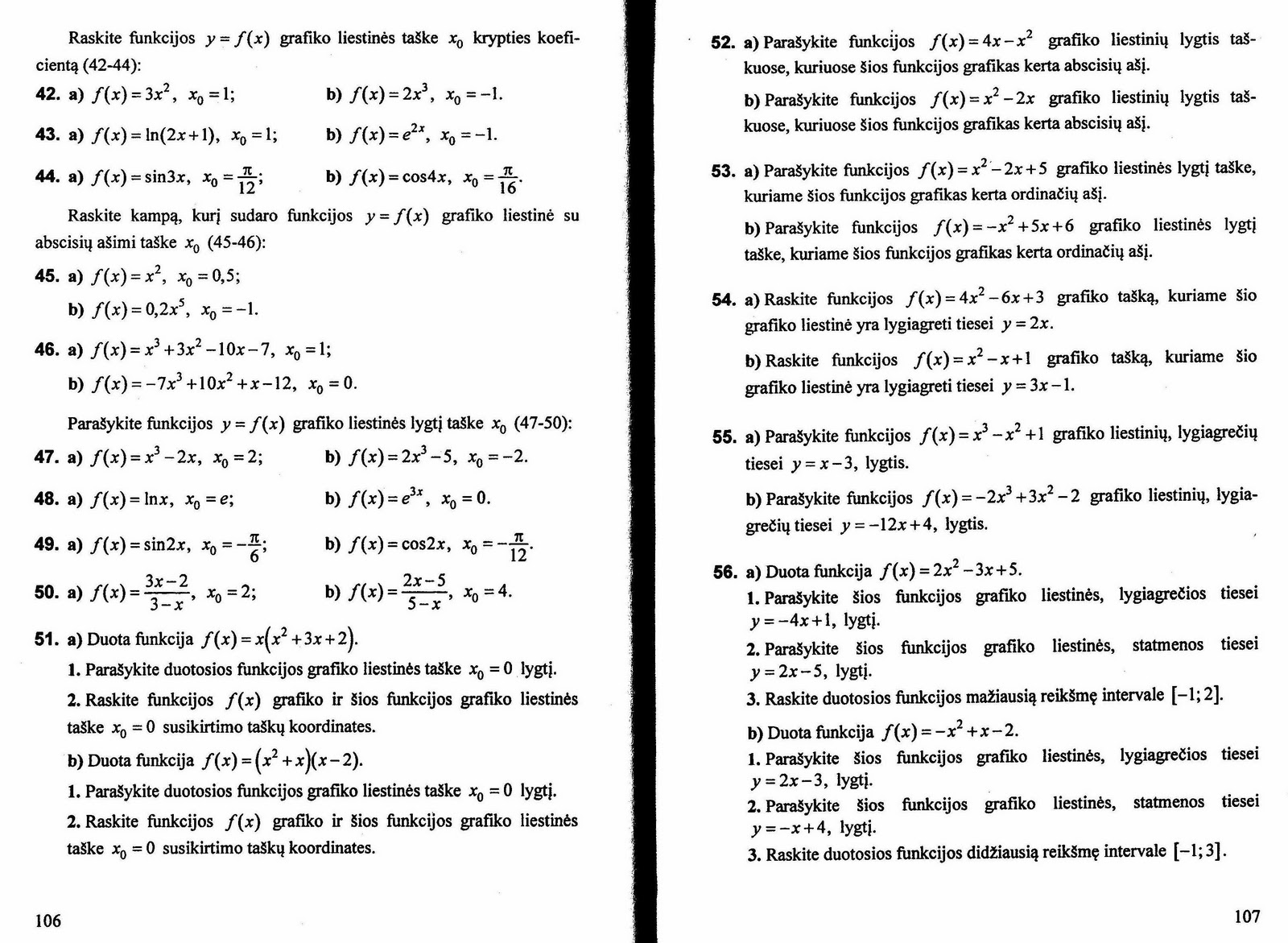 Dvyliktokams: Funkcijos išvestinė ir jos taikymai