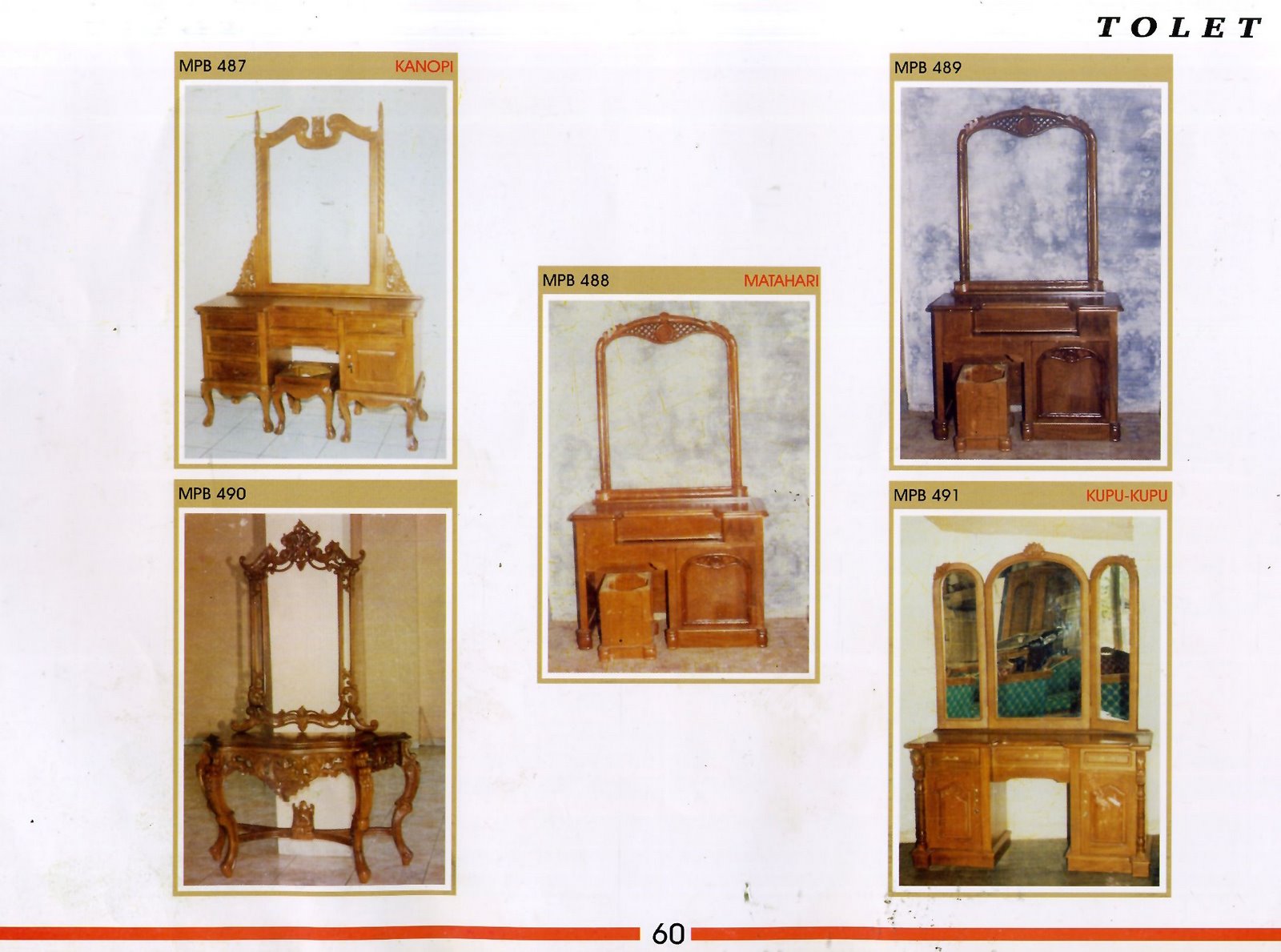 KATALOG MEBEL INDONESIA: TOLET / MEJA RIAS