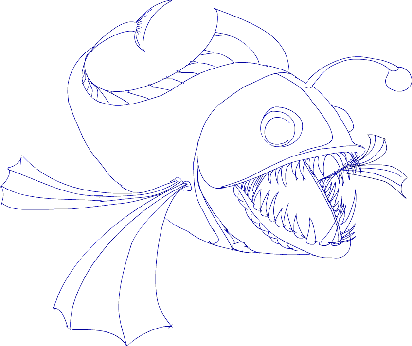 Too Warm So Cold: fish drawing