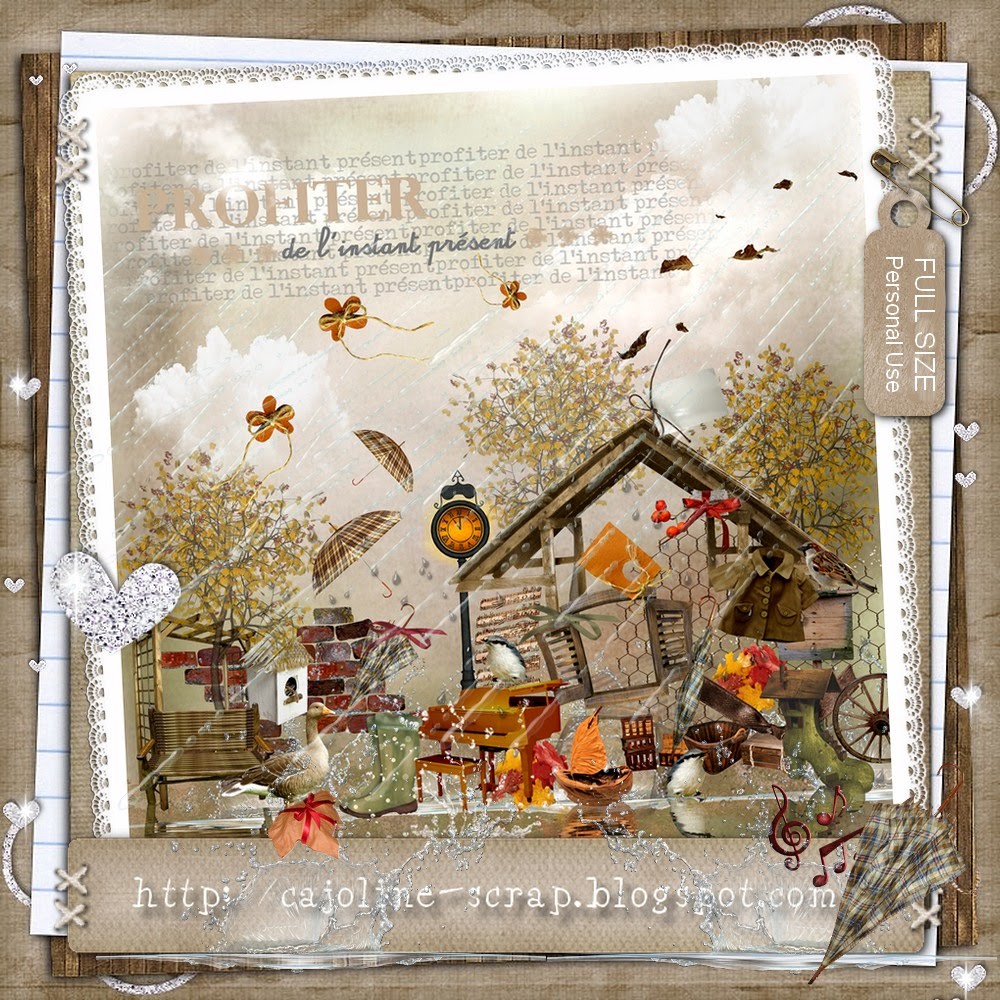 Le monde de Scrap de noalou: kit "Chantons sous la pluie" de Cajoline scrap