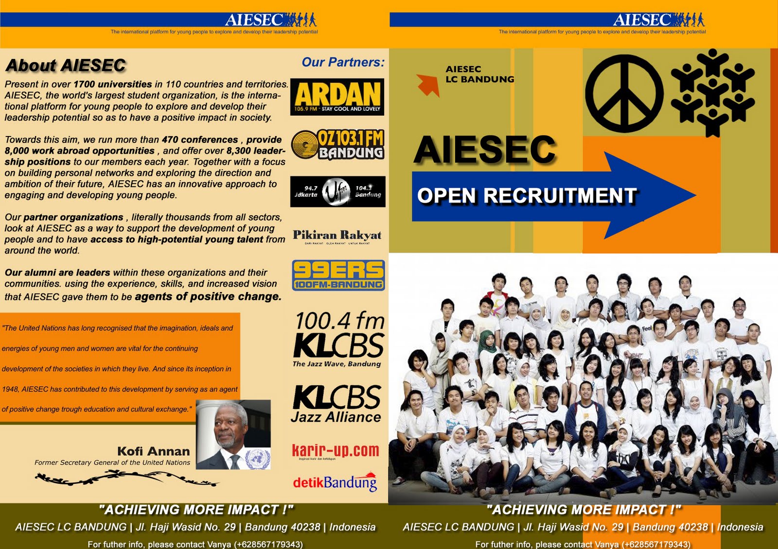 My Make-Up Project: AIESEC LC Bandung Recruitment Brochure
