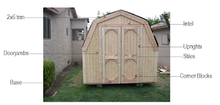 How to Build a Storage Shed: step 4 Build Storage Shed Front Wall With ...