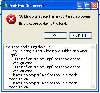Looking for Q: What if... I get a "Fileset from project [projectname] has no valid check ...