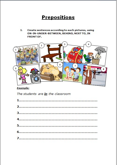 .: Handouts- Prepositions