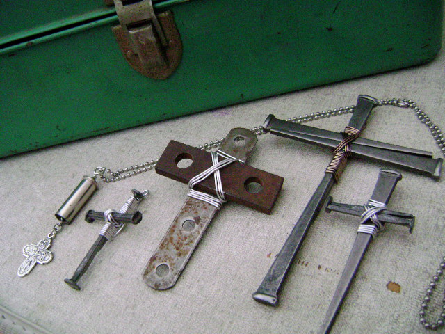 The Mother Mary Machine: Recycled Hardware Crosses