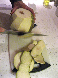 Caribe Caribbean Bistro: Step by Step Photos: How to cut a Breadfruit