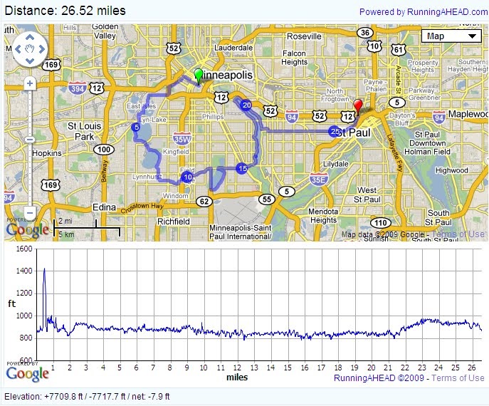 Pat's Running Again: The Twin Cities Marathon map