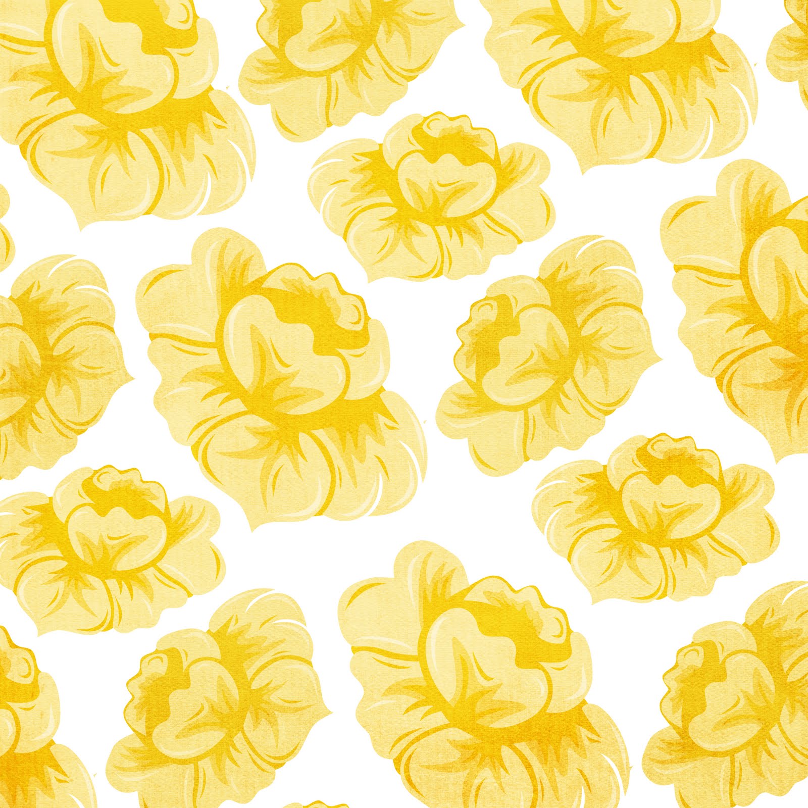 Scrapbook Pieces: Yellow Flowers - paper