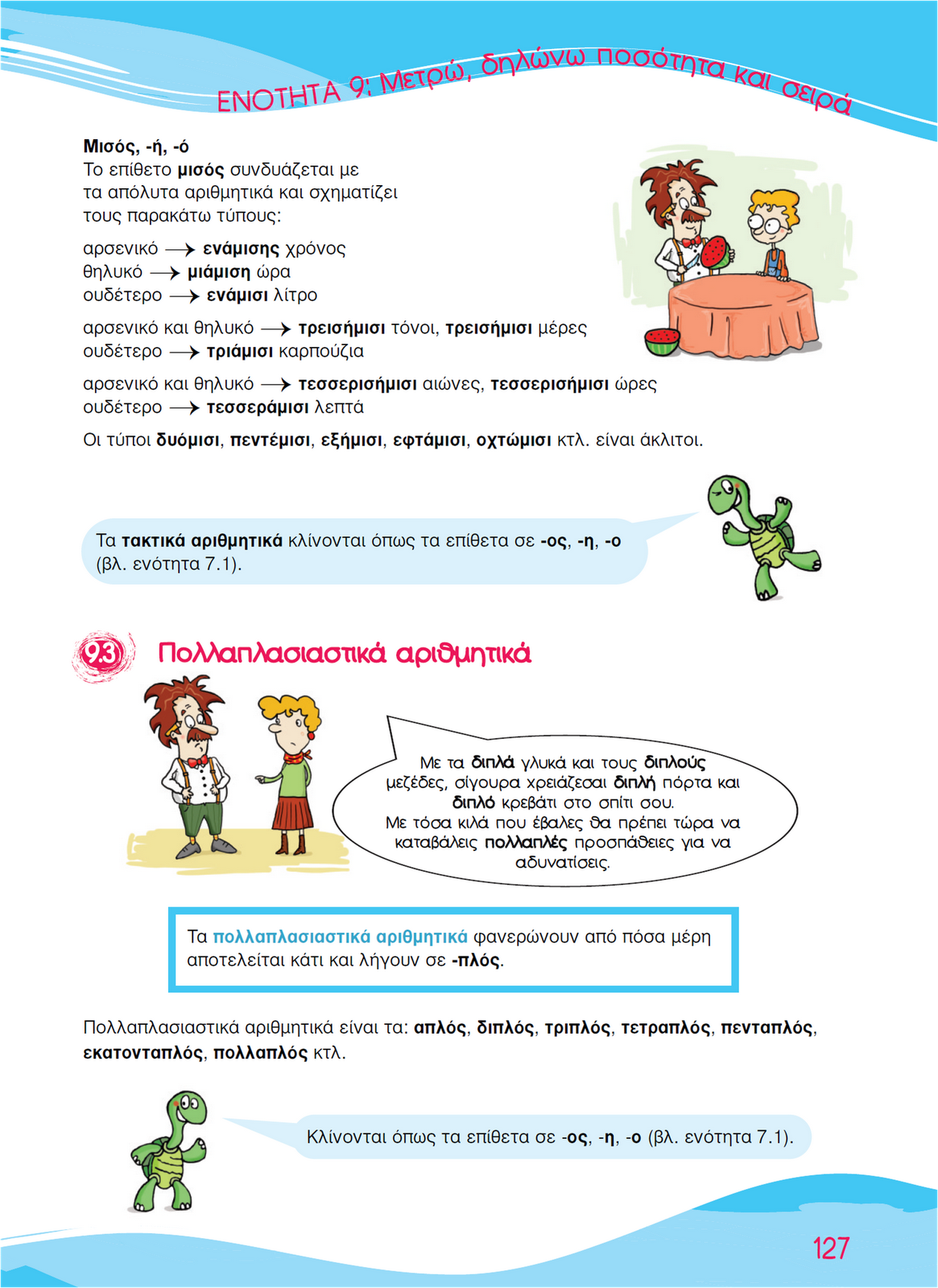 Πέμπτη ...και καλύτεροι !!!: Τα Αριθμητικά (επίθετα και ουσιαστικά)...