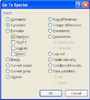 Chatting about Excel and More: Go To Special