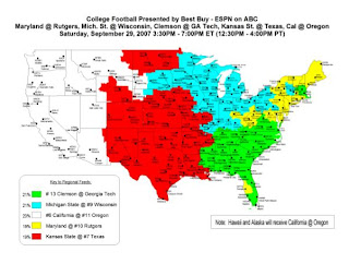 Football Coverage Maps: ABC Coverage Map 330et 9/29