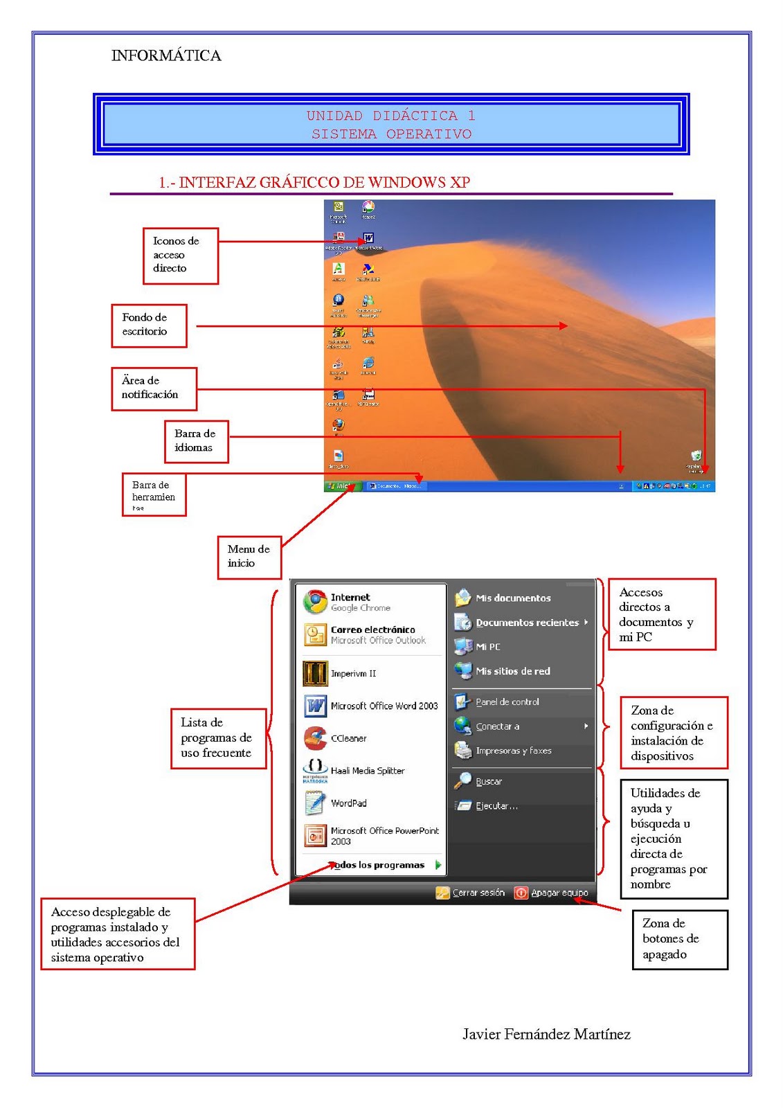infonaranjajavier: INTERFAZ GRÁFICA DE WINDOWS XP