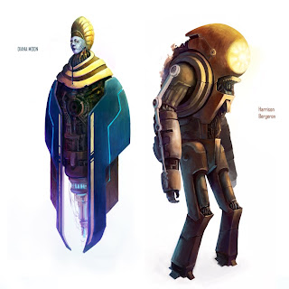 Paul's Art Blog: Harrison Bergeron Character Designs