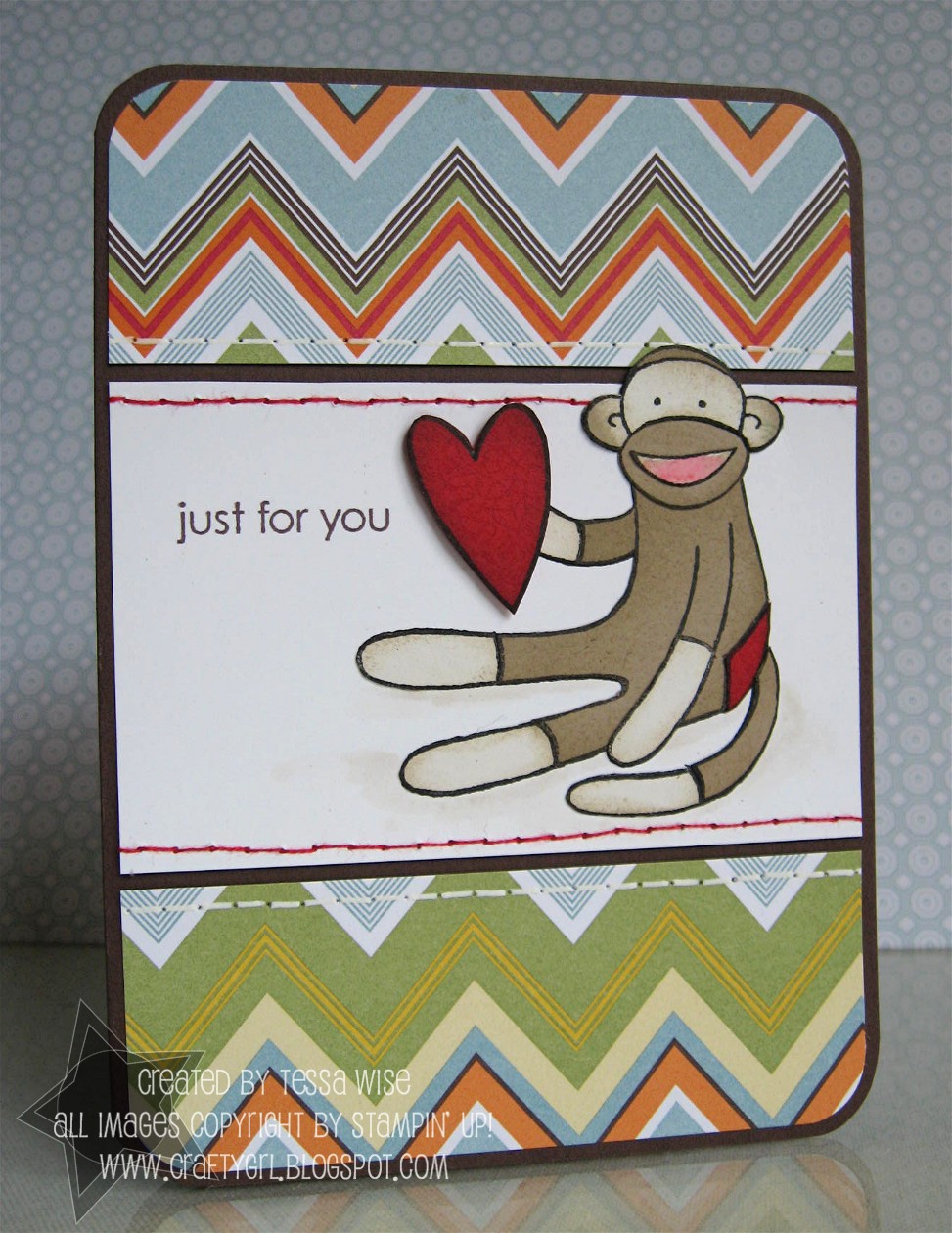 CRAFTY GIRL DESIGNS: Sock Monkey Card