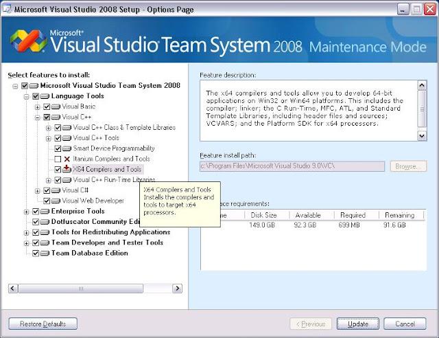 sMaLLwOrM©: Configuring Microsoft Visual Studio for 64-bit Application