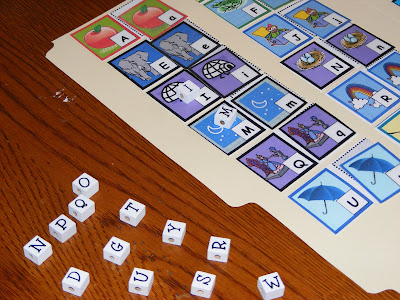 Ten kids and a Dog: Alphabet Filefolder Game