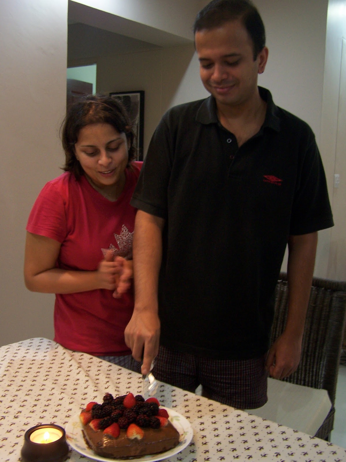 Chomp, Chomp, Gulp!: Layered Chocolate Mousse Birthday Cake!