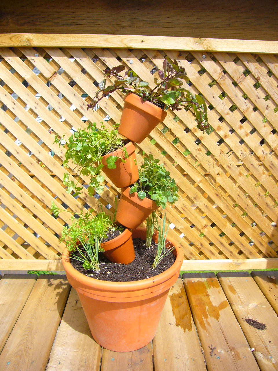 Bits & Bites: Stacked Pot Planter