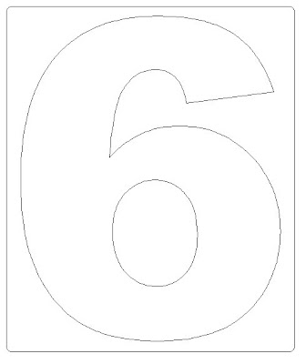 Moldes del número 6 - Imagui