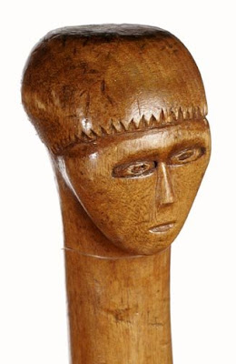 Anonymous Works: Group of Folk Art Cane Heads