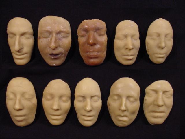 Anonymous Works: Group of Beeswax Death Masks