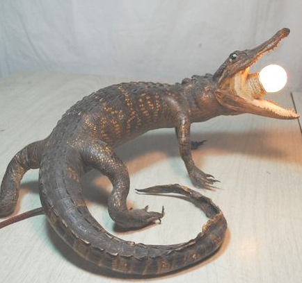 Anonymous Works: Circa 1920's Alligator Lamp