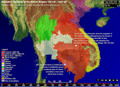 Khmer Article: Animated TimeMap of the Khmer Empire 100 CE - 1550 CE