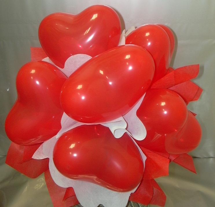 BUKET BALON / RANGKAIAN BALON: BUKET utk VALENTINE / ANNIVERSARY