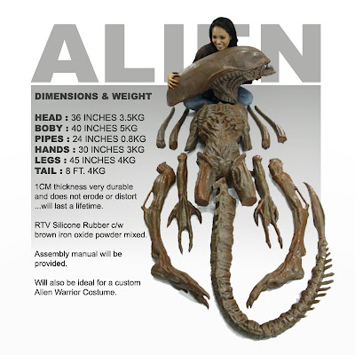 The Midas Touch a.k.a. 3dwizart: Life Size Alien Warrior Model Kit Prop ...