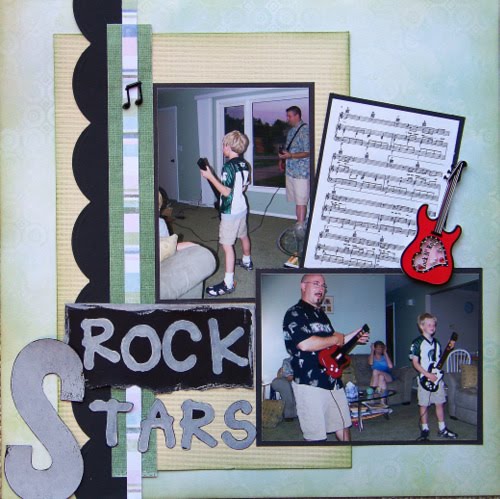 Cre8iveCindy: Rock Stars scrapbooking layout