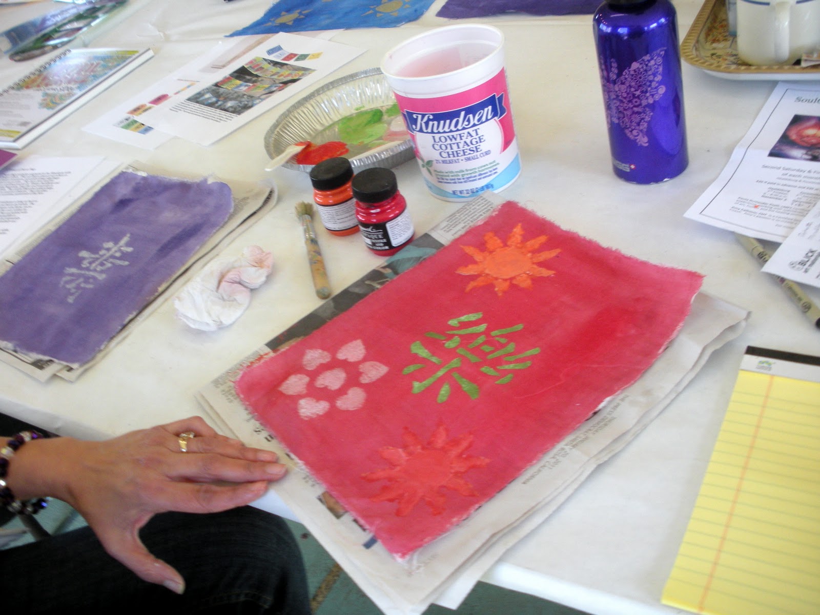 ART FULL MUSINGS: Day of Creating Prayer Flags...in process