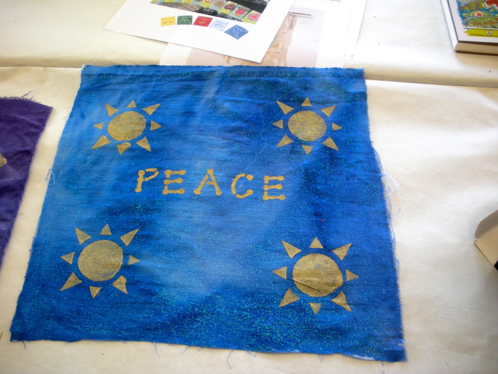 ART FULL MUSINGS: Day of Creating Prayer Flags...in process