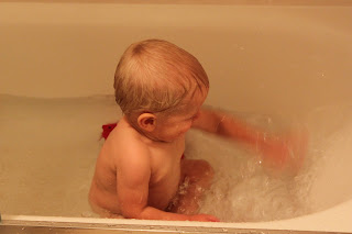 Baby Durso: Bath time fun