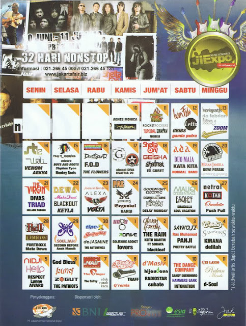 Jadwal Konser Band PRJ 2010