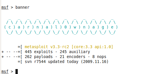 Customizing Your Metasploit Banner Carnal0wnage - Blog Carnal0wnage Blog