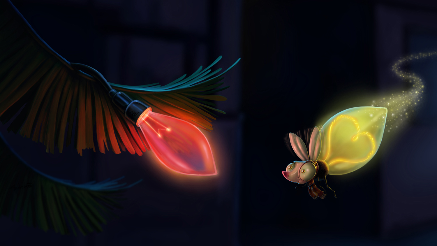 imagens de desenhos de vagalumes