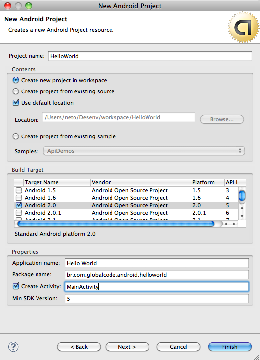 Começando o desenvolvimento com Android