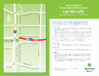 Ivan Michael Daehn: Directions to Missouri Baptist Medical Center