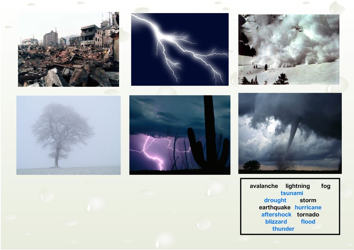 The English Corner: CHART:NATURAL DISASTERS (UNIT 5)