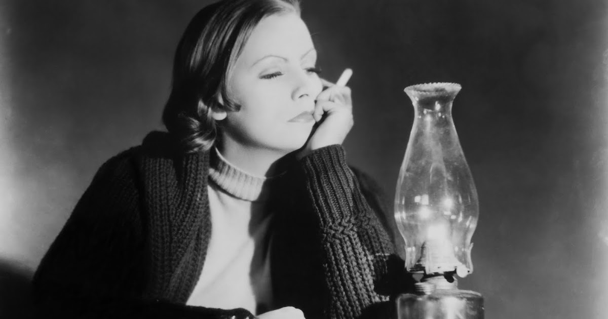 Greta Garbo Smoking