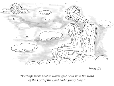 Talmud תלמוד by Tzvee Zahavy: New Yorker Cartoon: God's Funny Blog