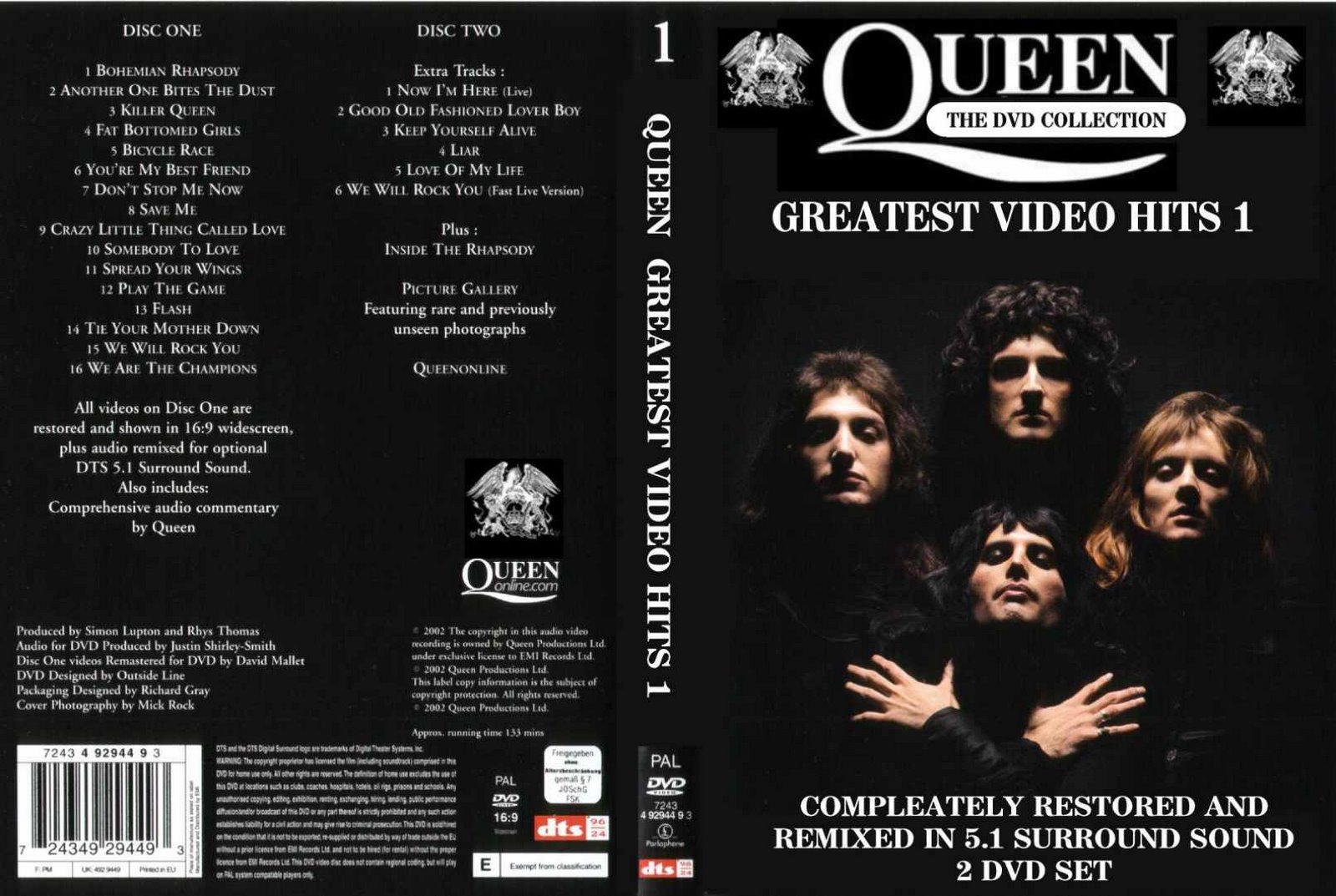 Capas Shows Internacional: Quenn - The Greatest Video Hits 1