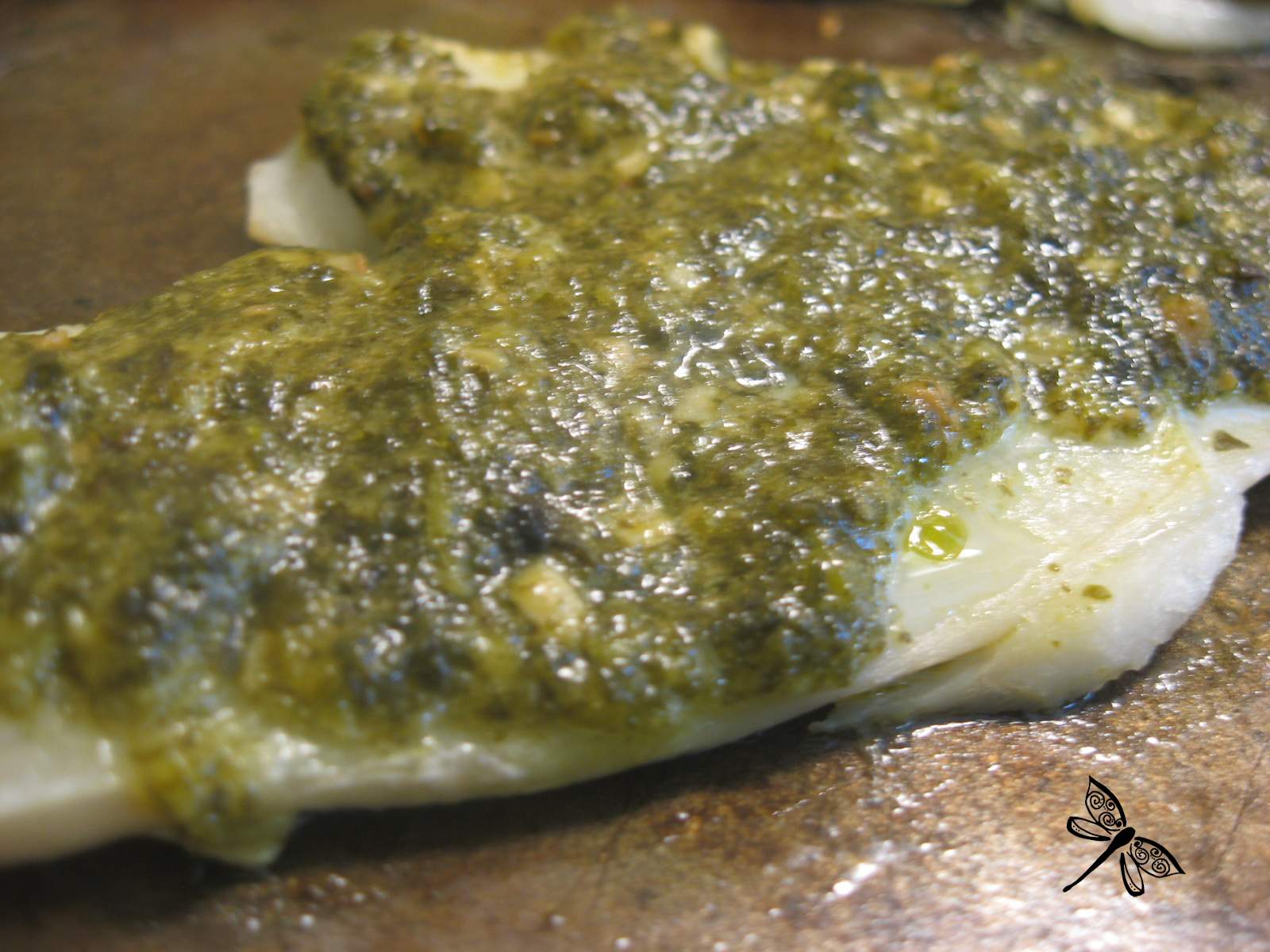 Libellule et ses spatules: Filet de sole au pesto