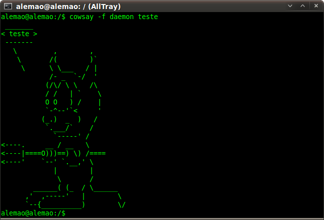 Alemao: Serie: Comandos Inúteis - Cowsay - Dicas Linux