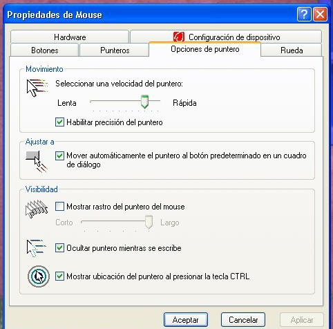 windows e internet: PROPIEDADES DEL MOUSE