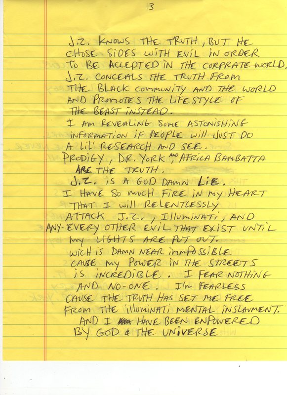 Harvey's Land: Prodigy letters from jail in 08 about Jay Z