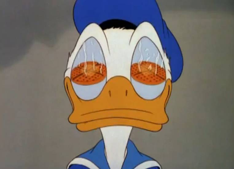 Donald Duck Sad