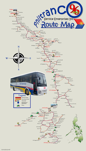 Philtranco Bus: Route Map