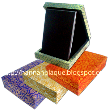 hannahplaque: Songket Box, Velvet Box & Wooden Plaque